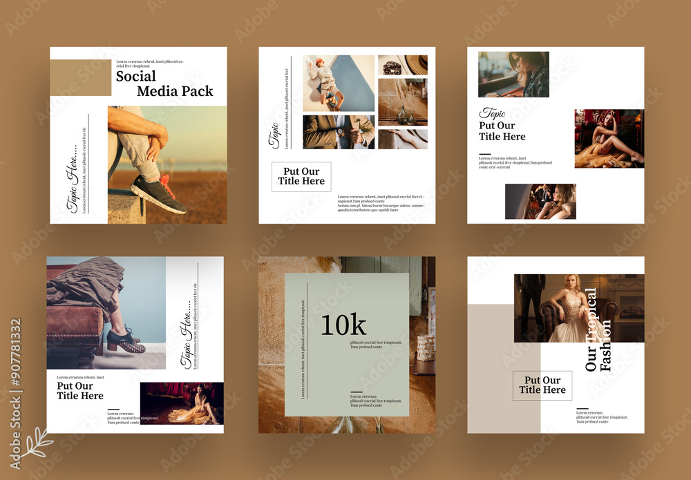 Social Media Post Layout Stock Template | Adobe Stock