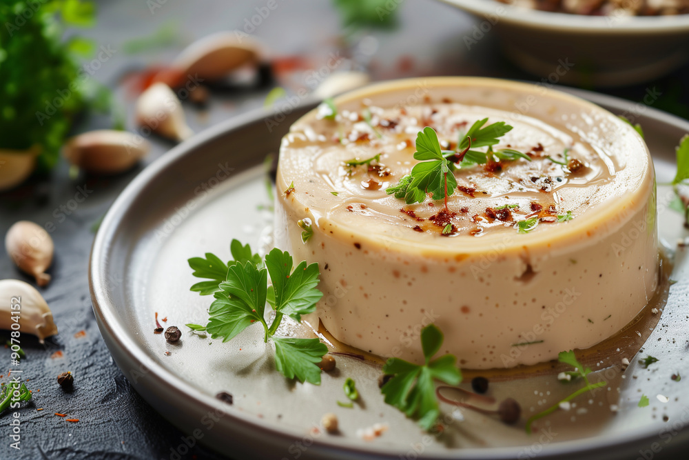 foie gras pate. A specialty food product made of the liver of a duck or ...