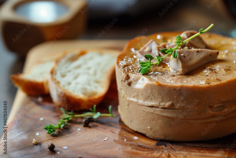 foie gras pate. A specialty food product made of the liver of a duck or ...