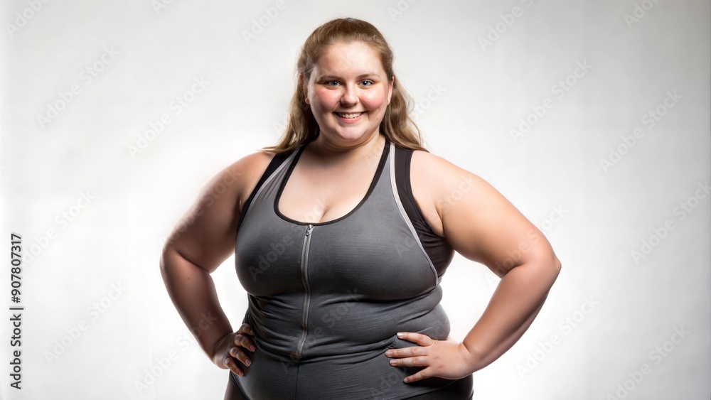 Curvy Woman Showcasing Empowerment and Confidence in Stylish Sportswear ...