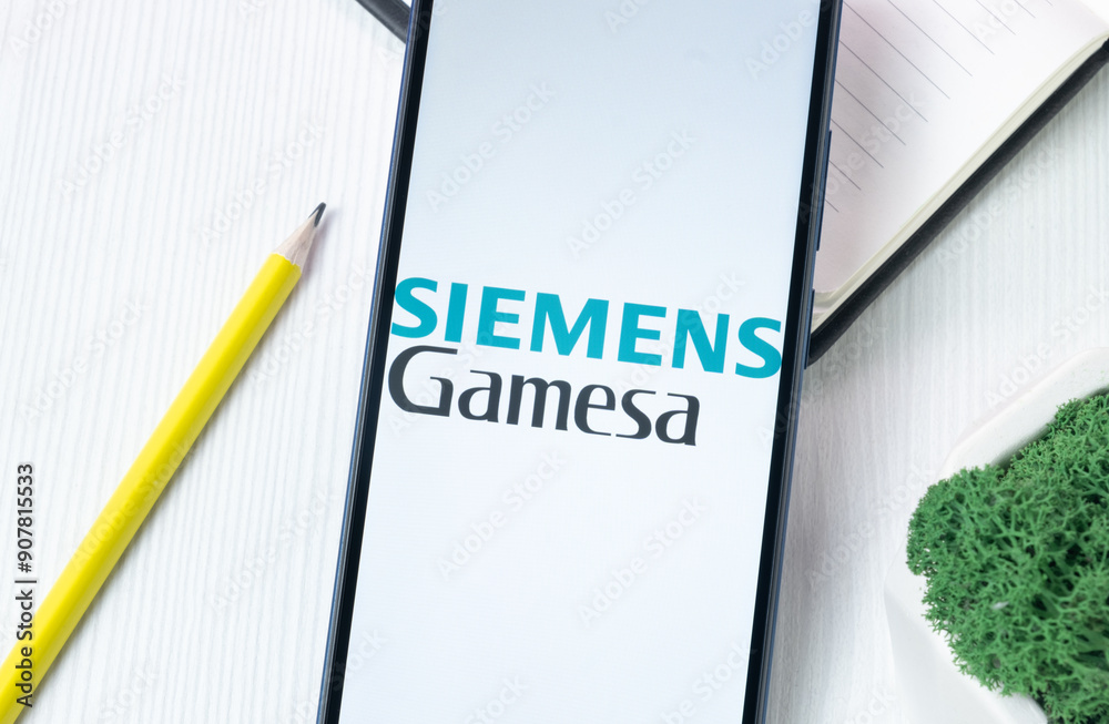 New York, USA - 1 August 2024: Siemens Gamesa Logo on Phone Screen ...