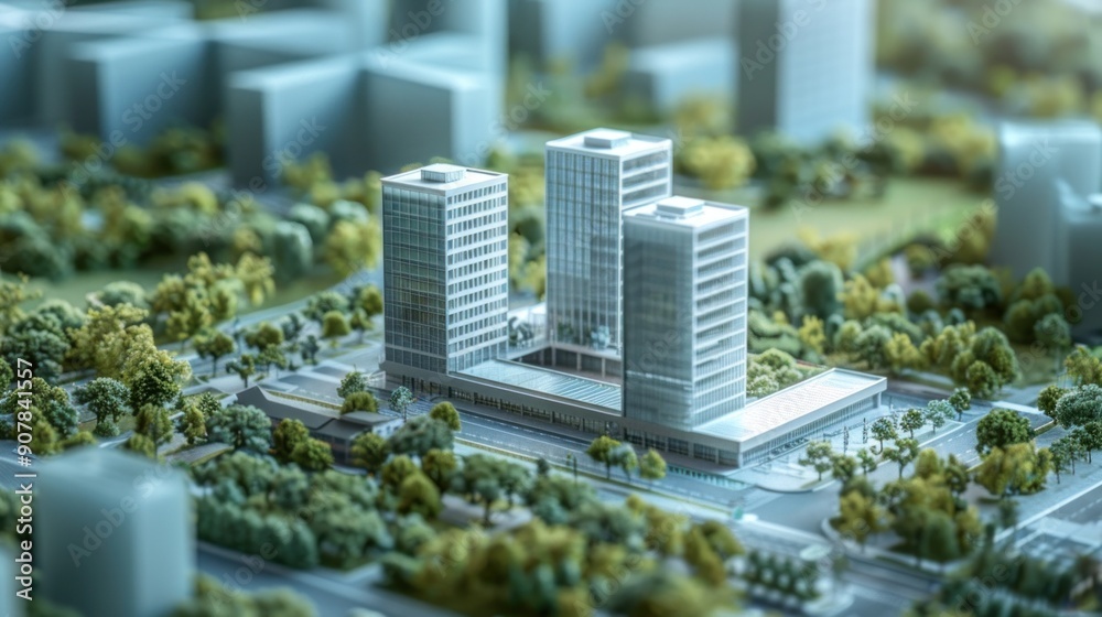 Foto de Corporate Headquarters Maquette Representation: Generate a ...