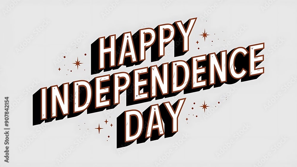 india Independence Day, 3D Text of. Happy Independence Day, on a Light ...