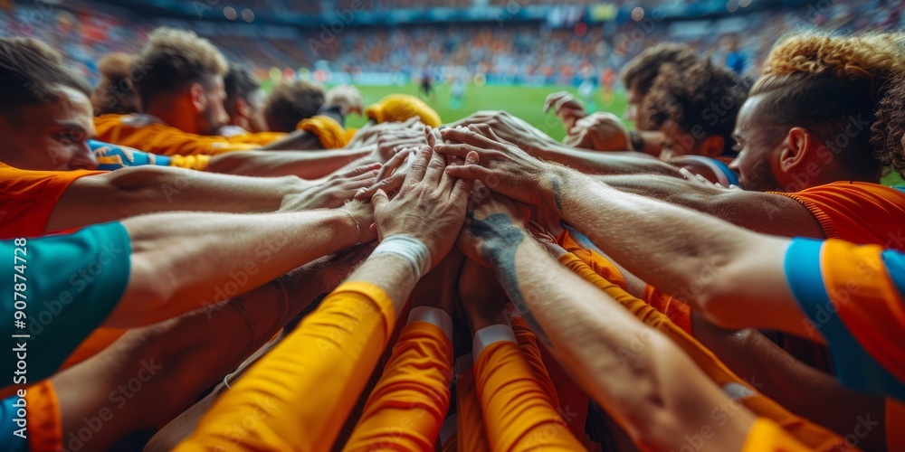 Soccer Team Huddle: A Symbol of Unity and Determination Stock Photo ...