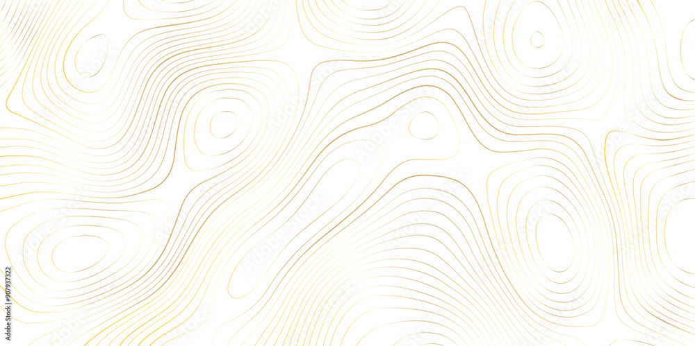 Abstract background wavy topographic line contour geography map ...