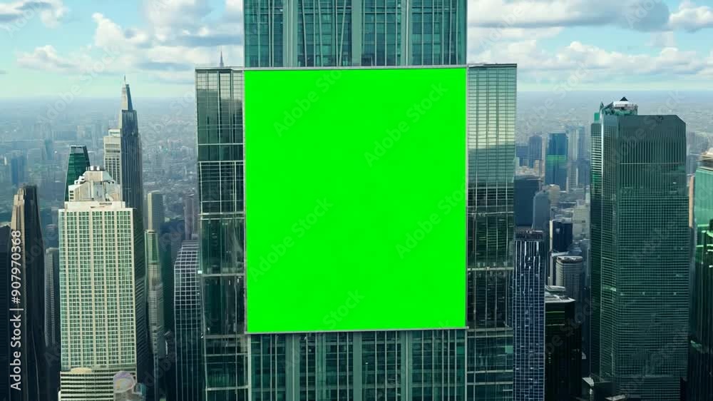 Green Screen Setup on Skyscraper in New York for Visual Effects ...