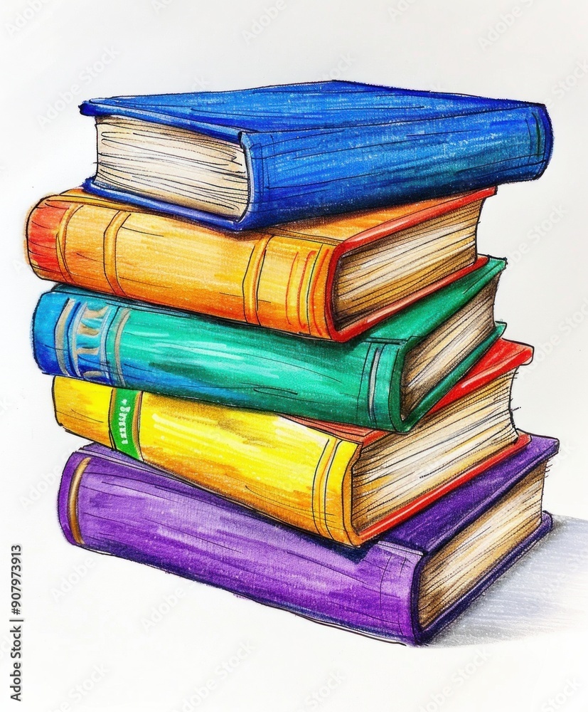 basic scribbly outline colourful crude juvenile crayon drawing of ...