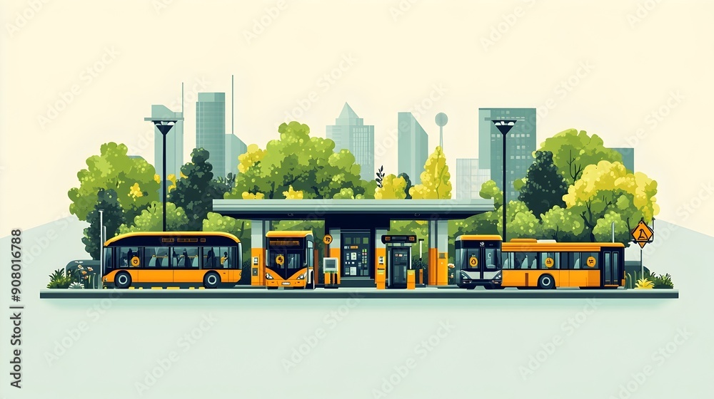 buses powered by biofuel at the biofuel pump station. world biofuel day ...