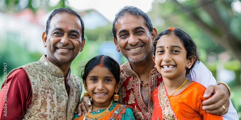 Cherished Togetherness: A Happy Indian Family Radiating Joy in ...
