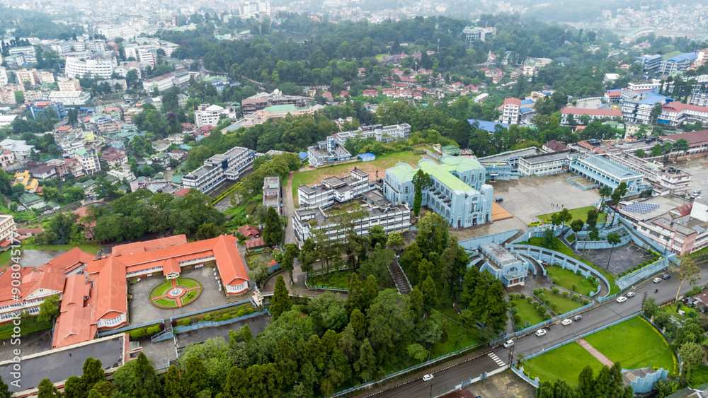 Aerial view of cathedral catholic church, also known as the cathedral ...