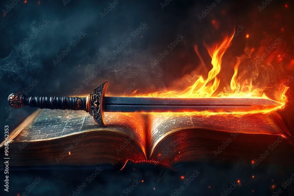 Sword of the spirit. Holy bible. For the word of God is living and ...