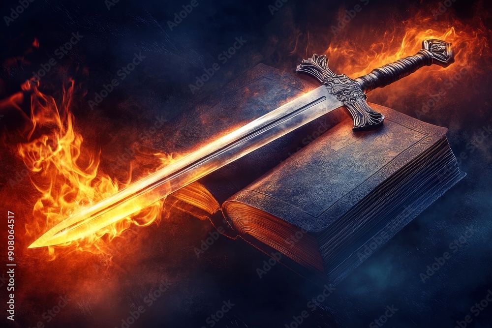 Sword of the spirit. Holy bible. For the word of God is living and ...