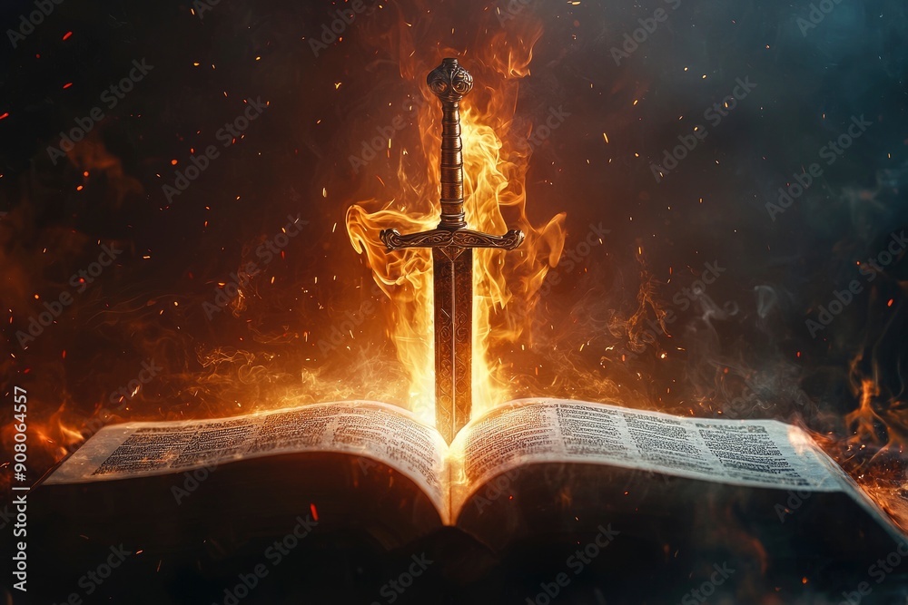Sword of the spirit. Holy bible. For the word of God is living and ...