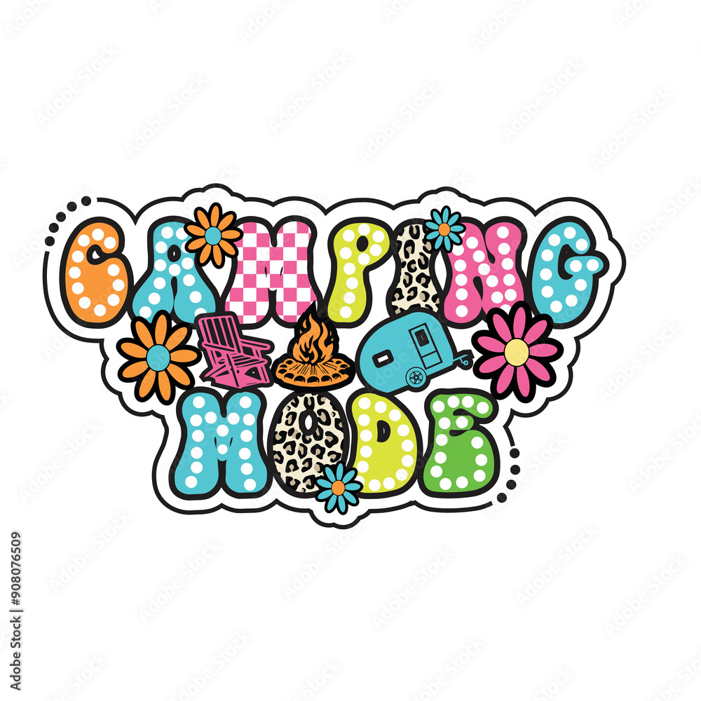 Camping mode svg png, Retro vintage, Race Checkered, leopard, dalmatian ...