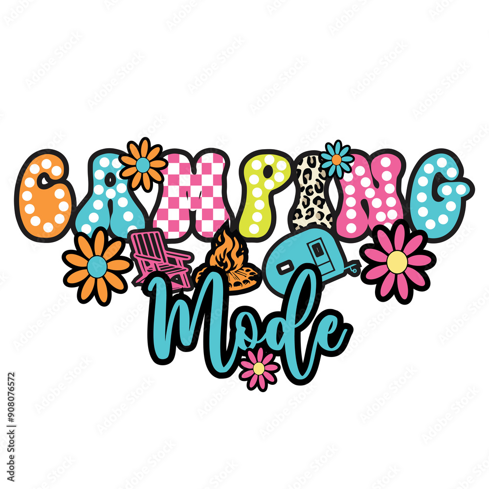 Camping mode svg png, Retro vintage, Race Checkered, leopard, dalmatian ...