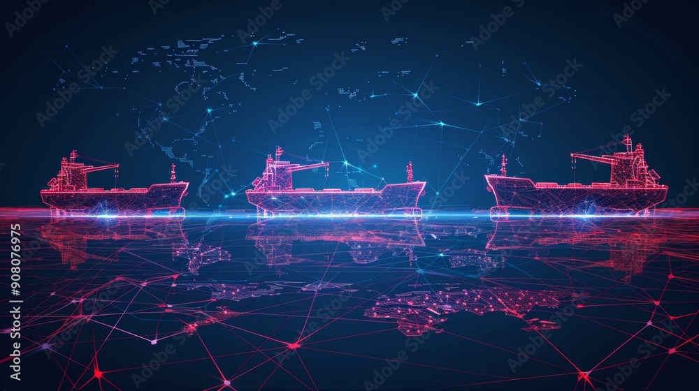 Simplified global shipping routes map major ports and trade routes in ...