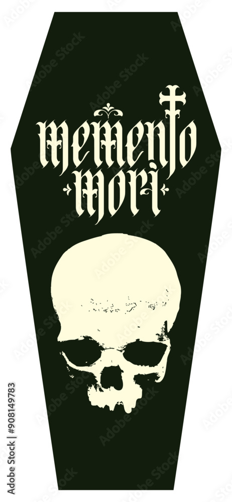 vector calligraphic inscription in gothic font memento mori from latin ...