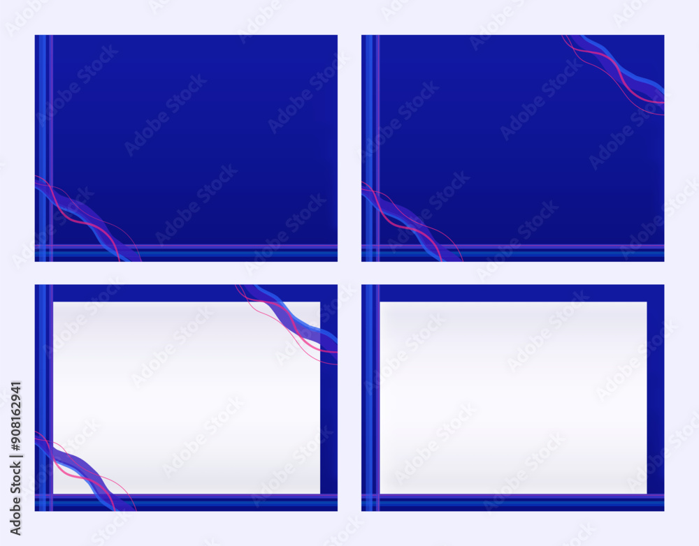 Abstract dark blue backgrounds set. Powerpoint presentation slide ...