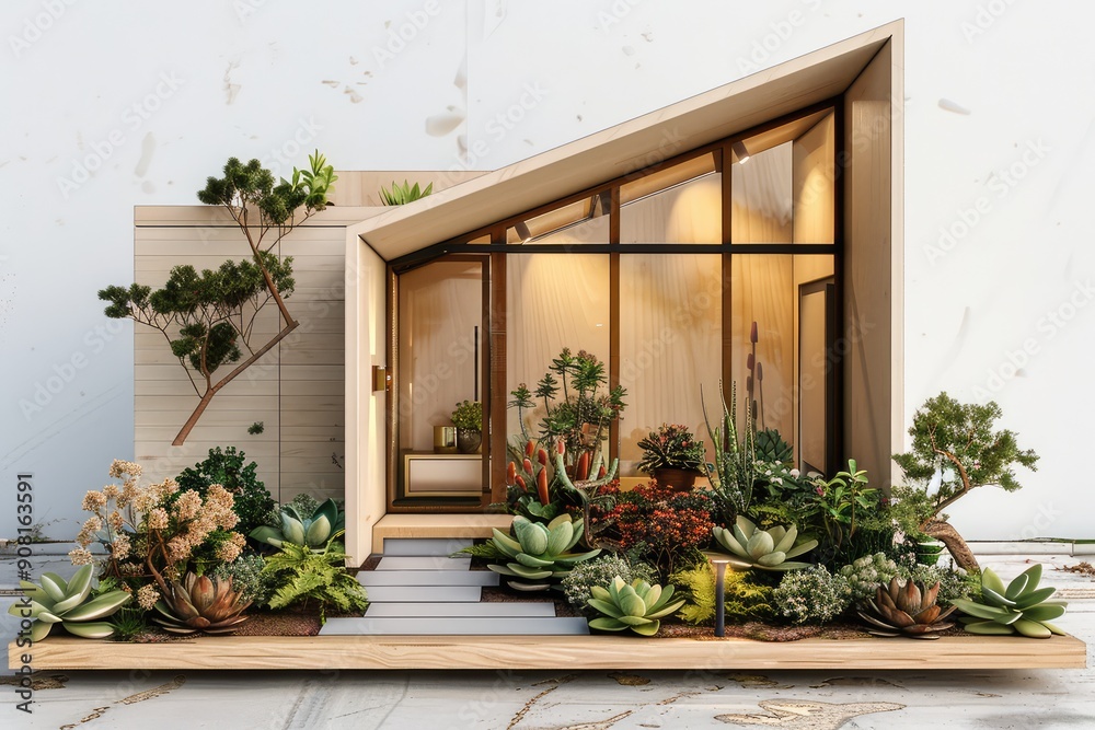 Beautiful modern house exterior with grass field Modern residential ...