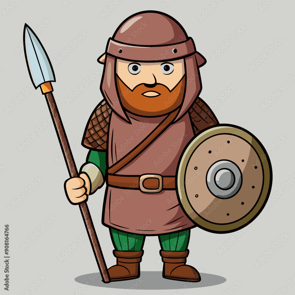 Vetor de Ragnar Lothbrok Vector Cartoon Clip art illustration do Stock ...