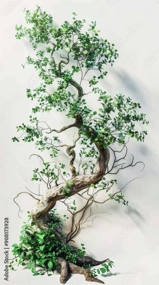 Family tree illustration with detailed branches and leaves Stock ...