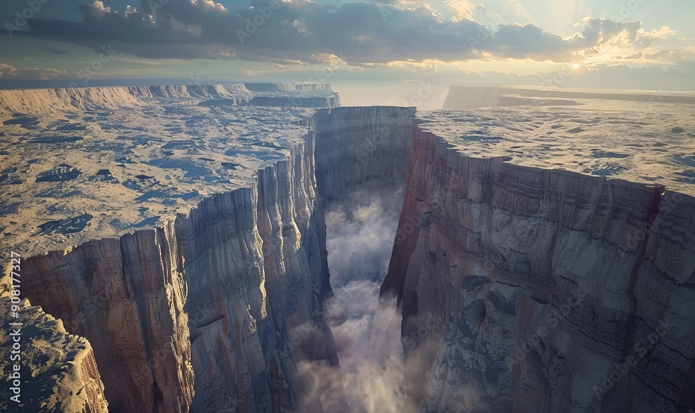 The gaping chasm in the Earth's crust spans continents, a geological ...