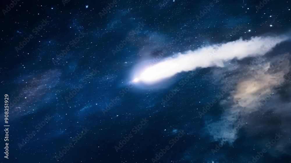A rare and breathtaking moment captured on camera as a comet hurtles ...
