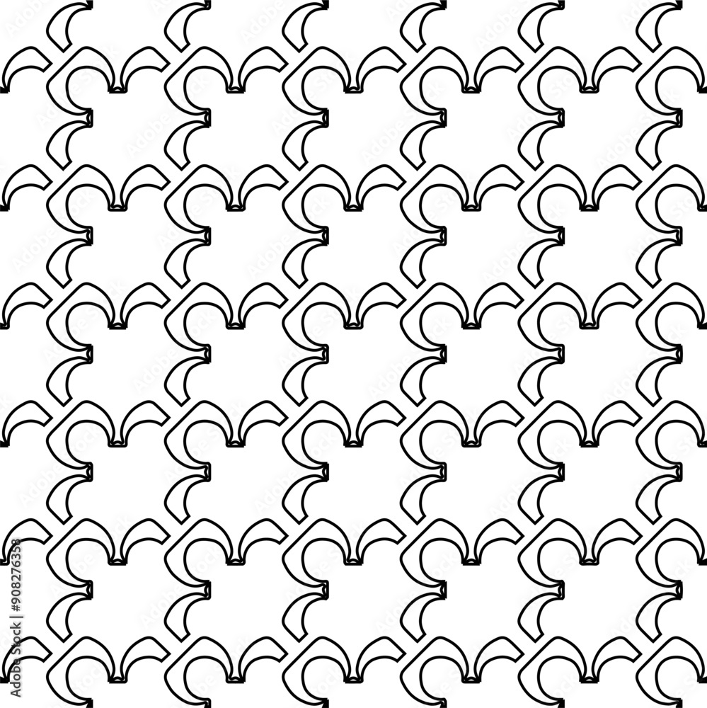 Monochrome ornamental texture with smooth linear shapes, zigzag lines ...