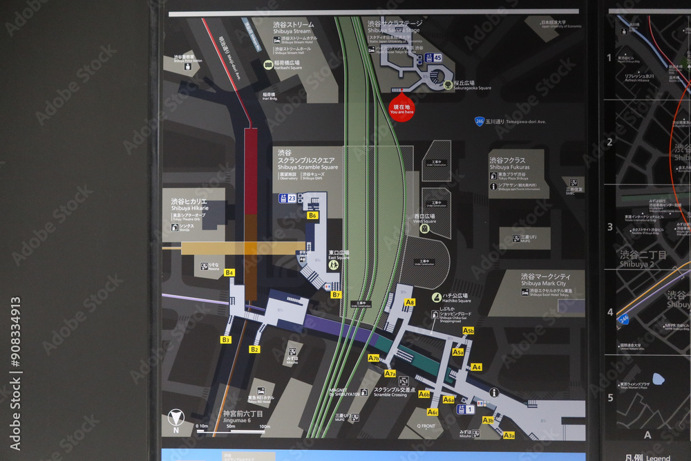 shibuya sakura stage information map and at Shibuya Station in Tokyo ...