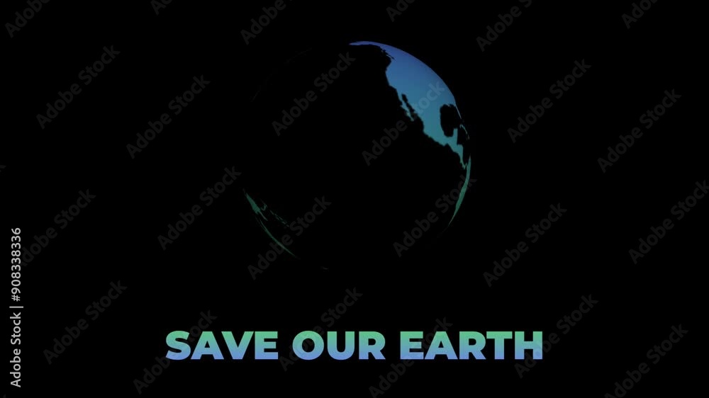 Earth animation with a color chart between Earth and green rotating ...