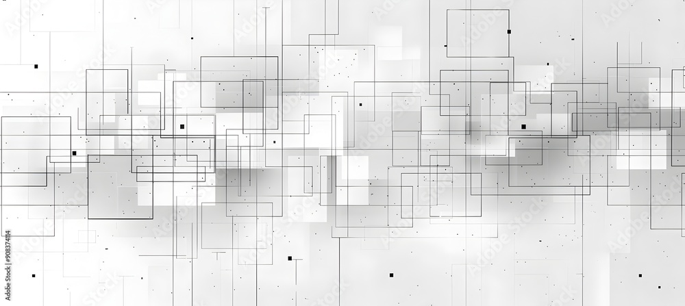 Vector seamless pattern with thin lines and squares, geometric ...