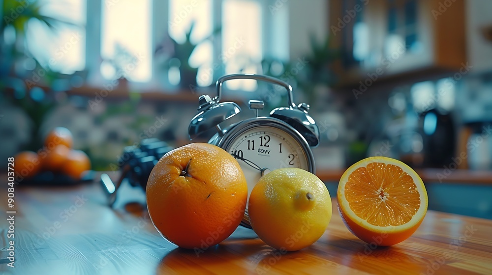 2021 and 2022 on alarm clock with workout planing for dieting New Year ...