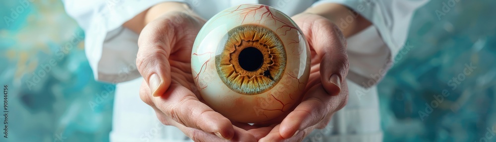 Foto de Here is a surreal illustration of a large human eye floating in ...