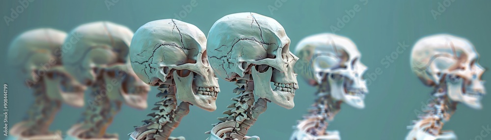 Detailed 3D render of a skeleton with connective tissue disease ...