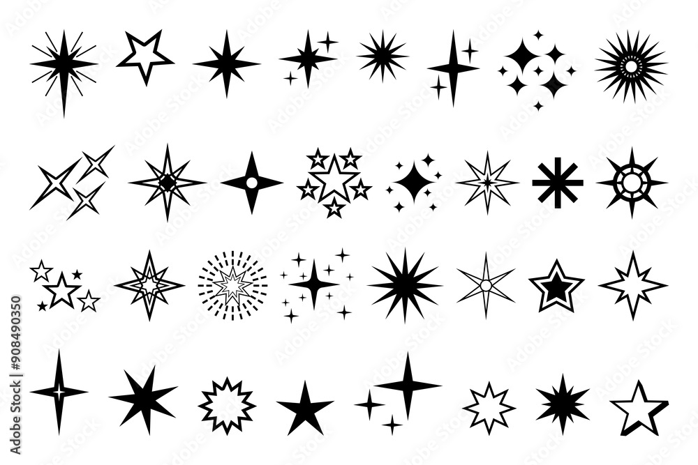 Star icon. Premium quality, favorite shiny and sparkle pictogram, blink ...