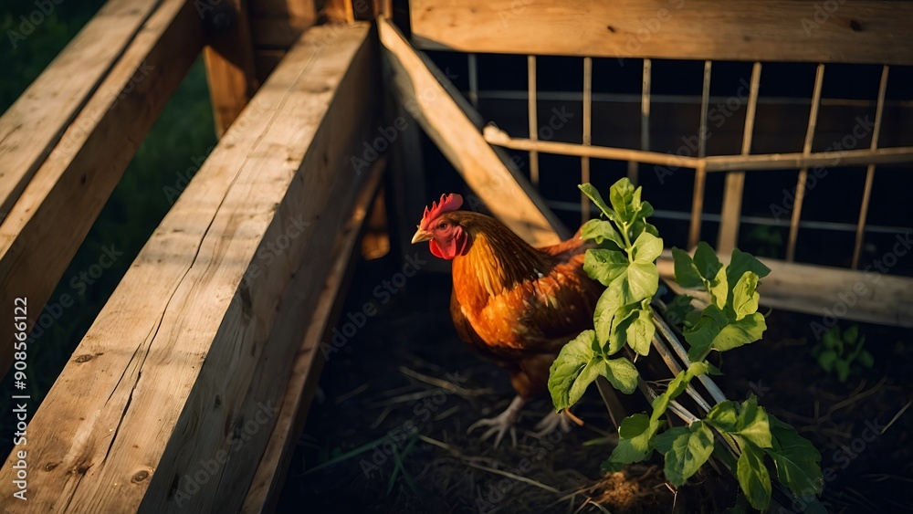 Chickens enjoying their spacious and clean chicken coop with plenty of ...