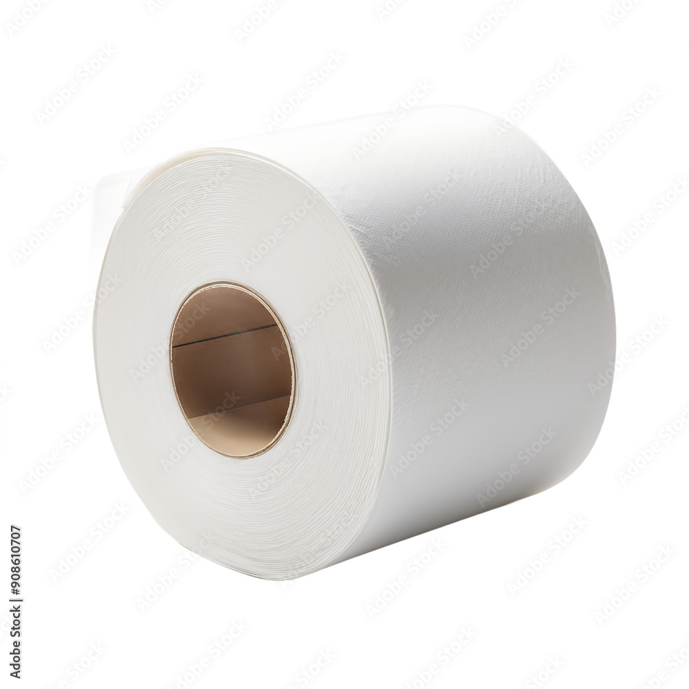 Toilet paper isolated on transparent background, clipping path, full ...