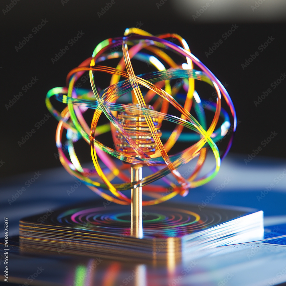 Abstract background banner, slide for solid state physics, science and ...