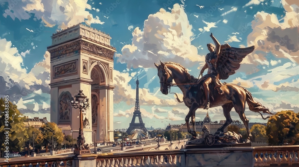 Iconic landmarks of human achievement. Describe a landmark or structure ...