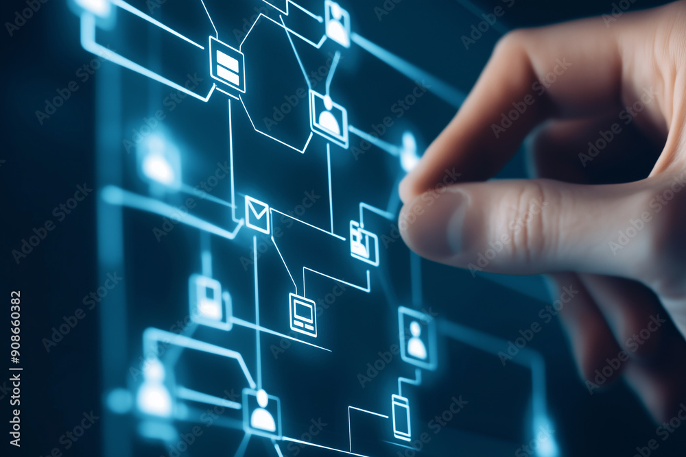 The virtual screen projection of the organizational infrastructure ...