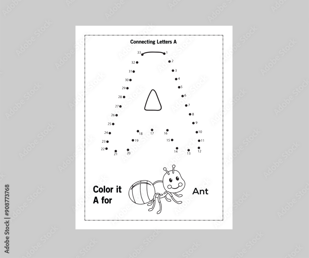 Alphabet Letter A | Alphabet Letter Tracing | Alphabet Letter Dot-To ...