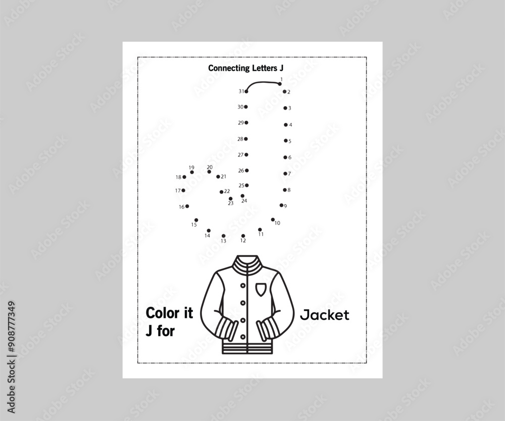 Alphabet Letter J | Alphabet Letter Tracing | Alphabet Letter Dot-To ...
