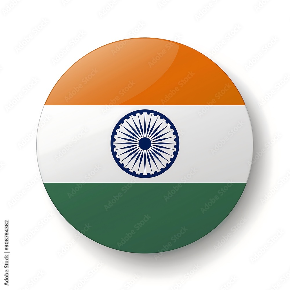 A Magnificent Circle Representation of India's Flag Symbolizing Unity ...