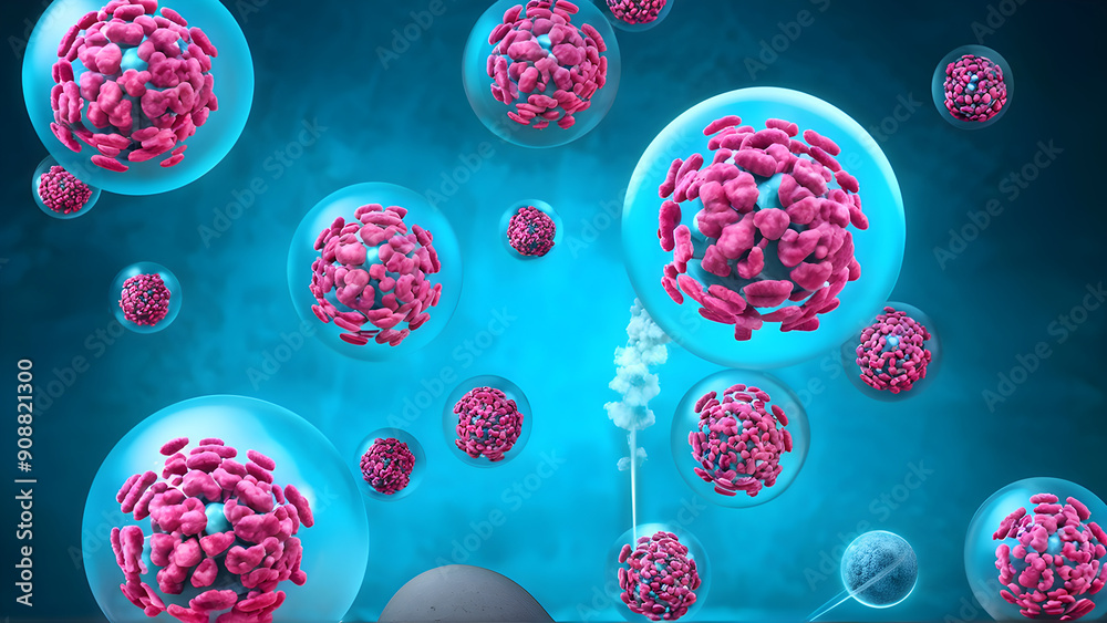 Infographics depicting the progression of a tumor from a single mutant ...