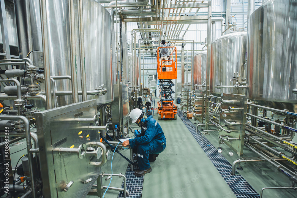 Male work visual draft inspection process stainless steel tanks and in ...