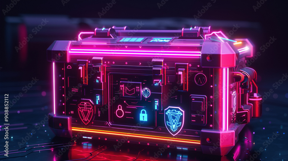 Digital Fortress: Safeguarding Cyber Assets Stock Illustration | Adobe ...