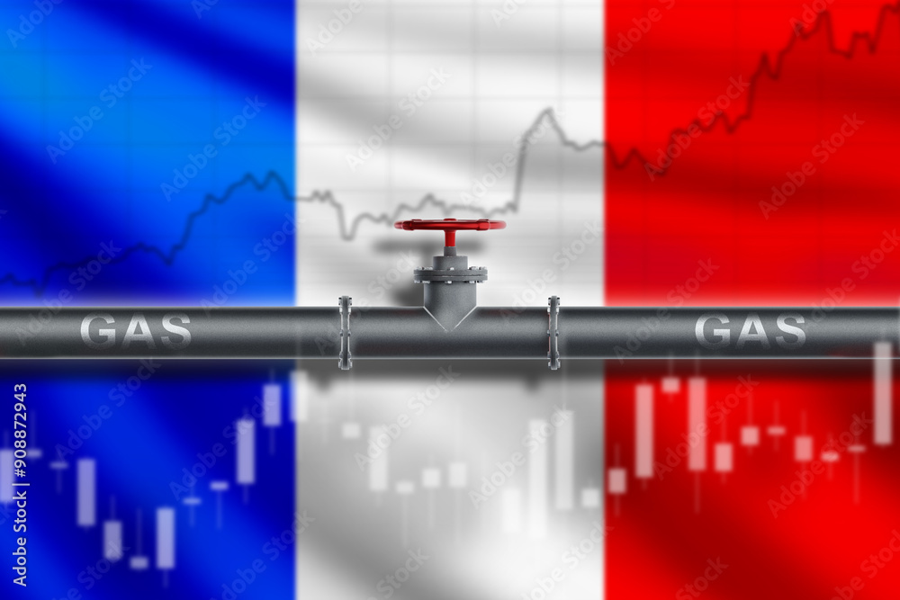 Gas pipe. Flag of France. Pipeline for propane supply. Gas imports to ...