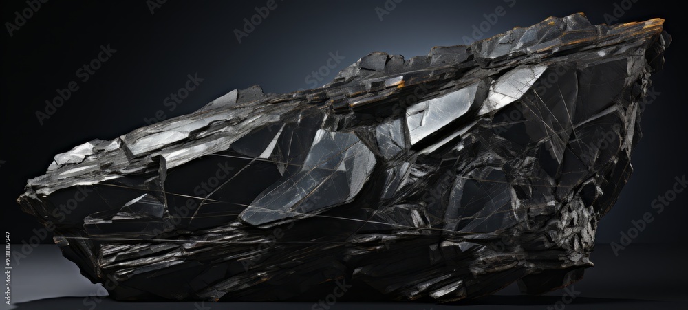 Obsidian Texture. A textured piece of obsidian showcasing its smooth ...