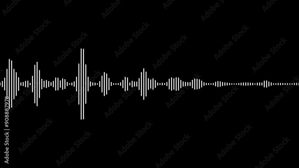 4K Sound Wave,Simple Audio Waveform Animation,Audio waveform with ...