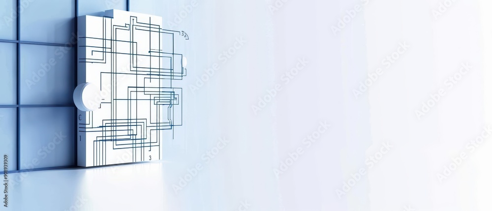 Luxury operations management poster template with sophisticated icons ...